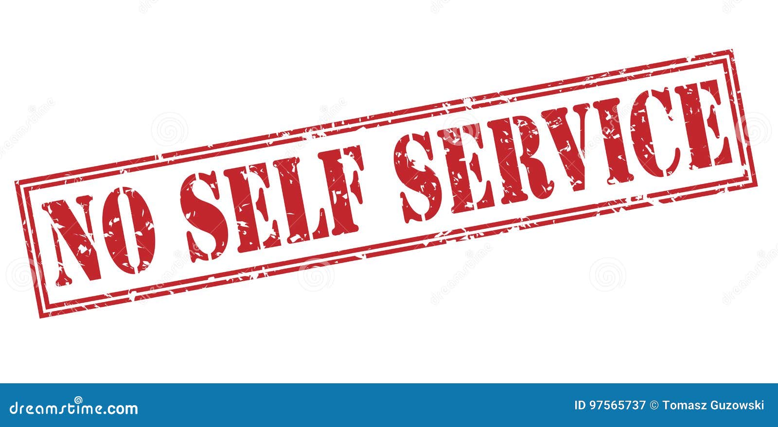No self service red stamp stock illustration. Illustration of icon ...