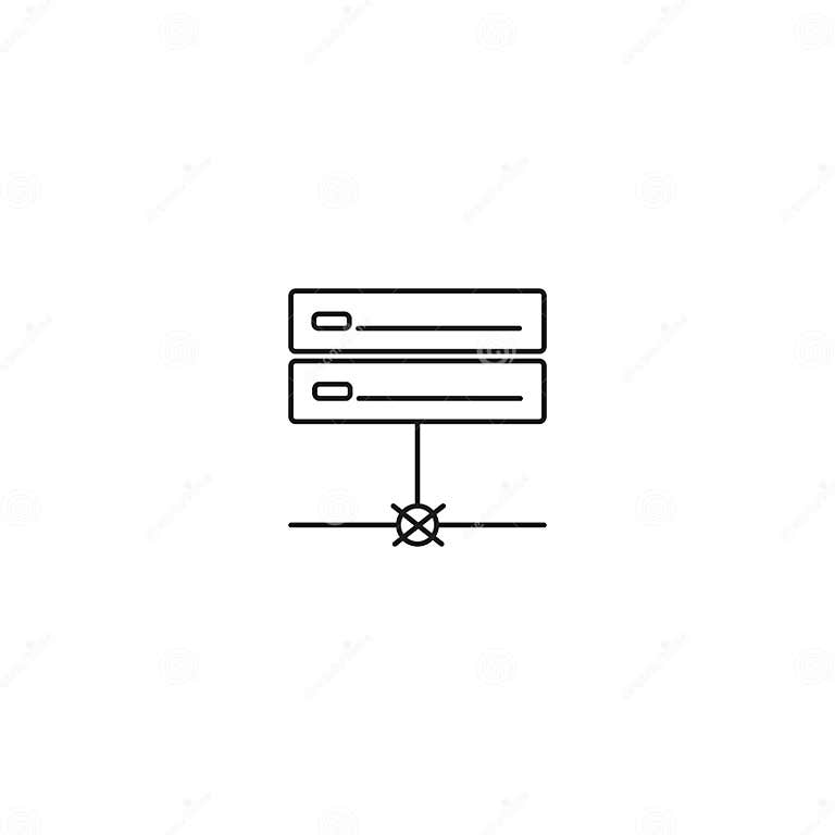 No server connection icon stock vector. Illustration of lost - 110078043