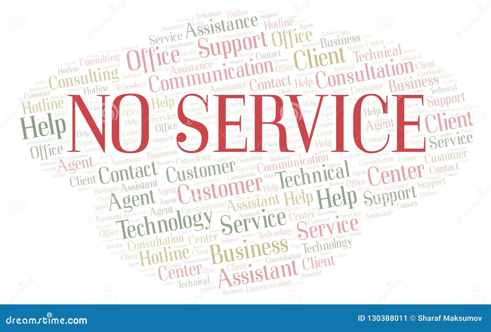 No Service word cloud. stock illustration. Illustration of concept ...