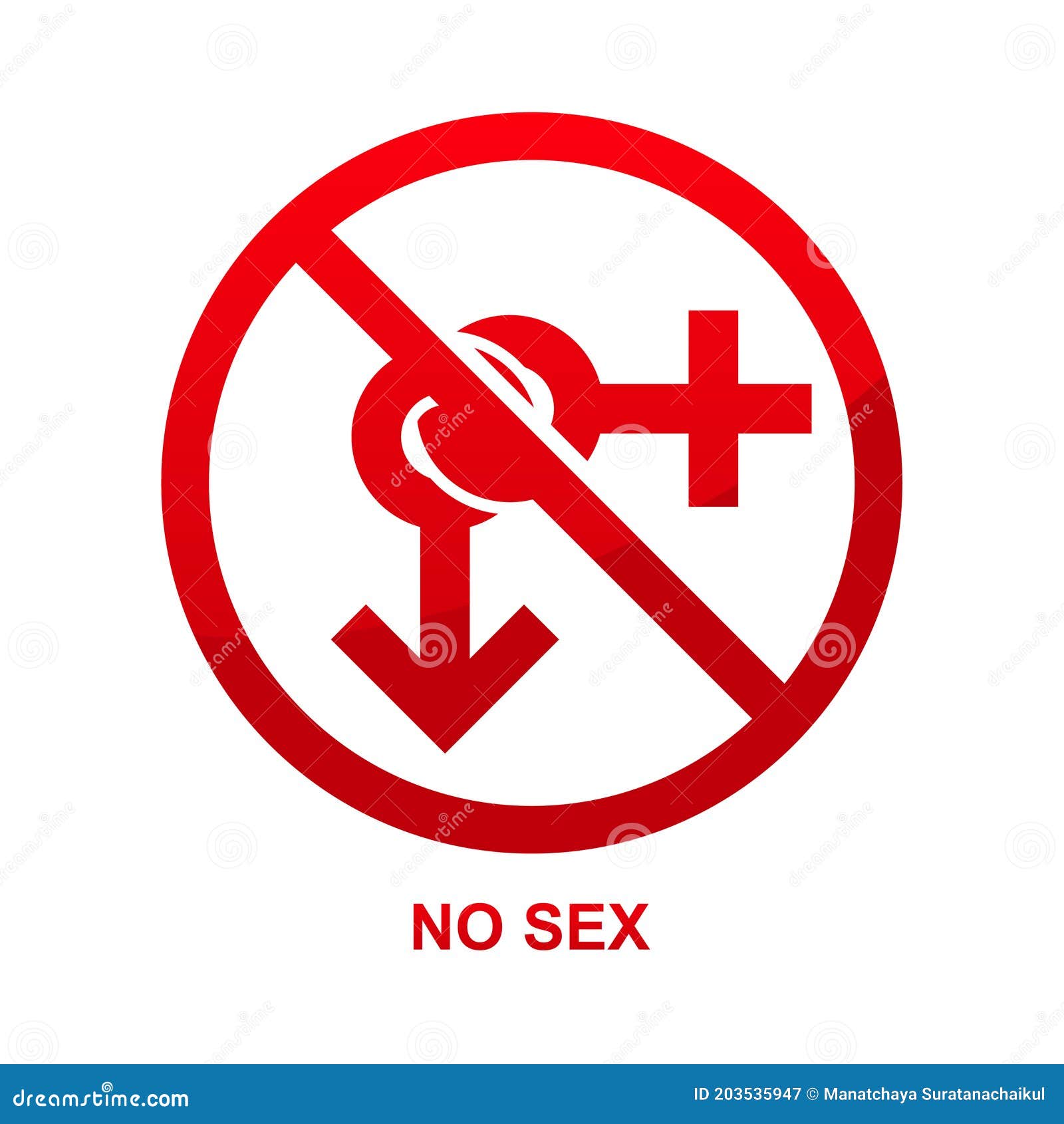 No Sex Sign Isolated On White Background Stock Vector Illustration Of Circle Mature 203535947