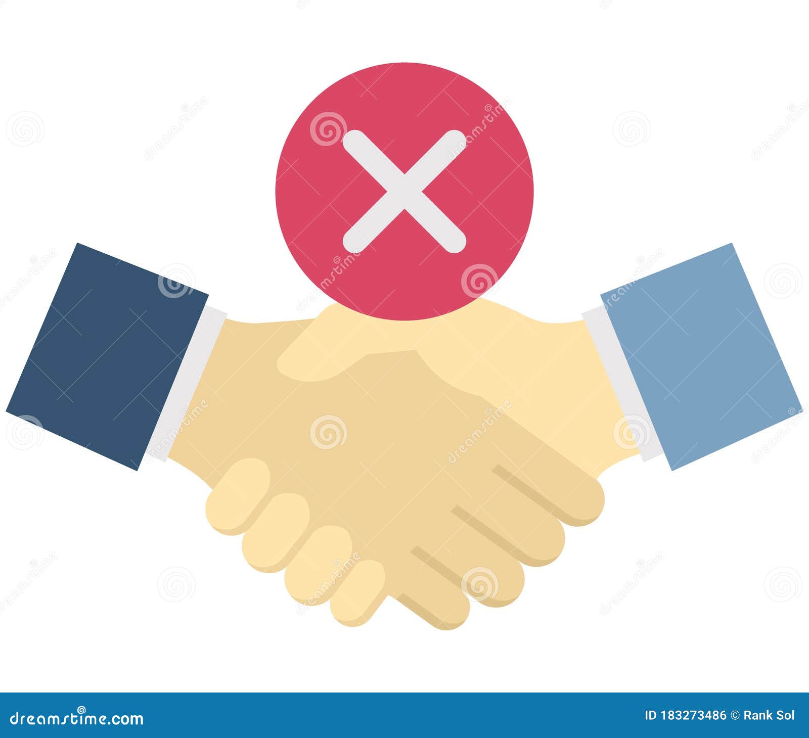 No Shake Hand Flat Style Vector Icon Which Can Easily Modify or Edit ...