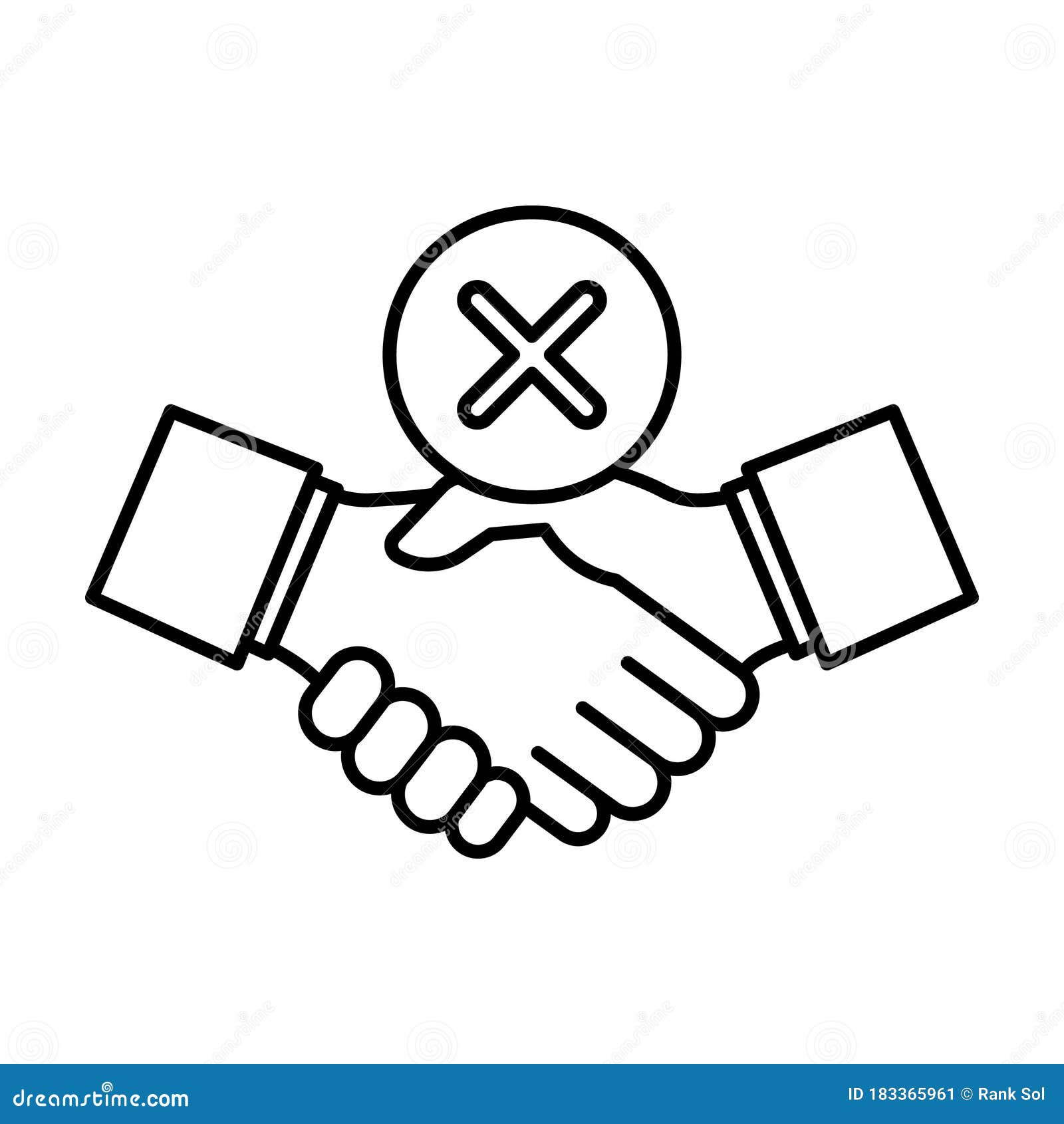 No Shake Hand Flat Style Vector Icon Which Can Easily Modify or Edit ...