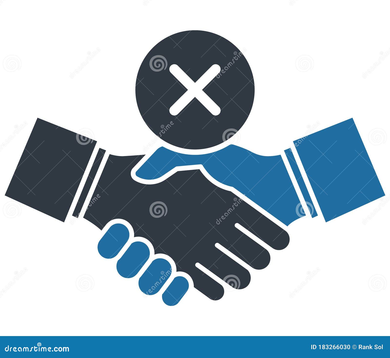 No Shake Hand Glyph Style Vector Icon Which Can Easily Modify or Edit ...