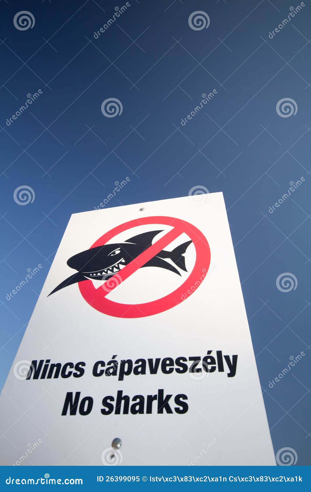 No sharks stock image. Image of animal, great, sign, dont - 26399095