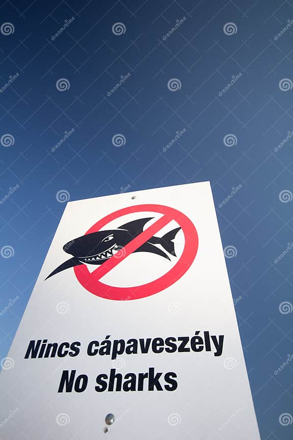 No sharks stock image. Image of animal, great, sign, dont - 26399095