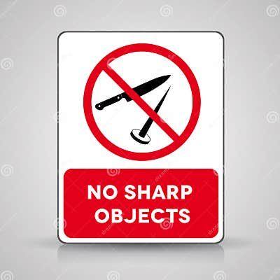 No Sharp Objects - Vector Sign Stock Vector - Illustration of circle ...