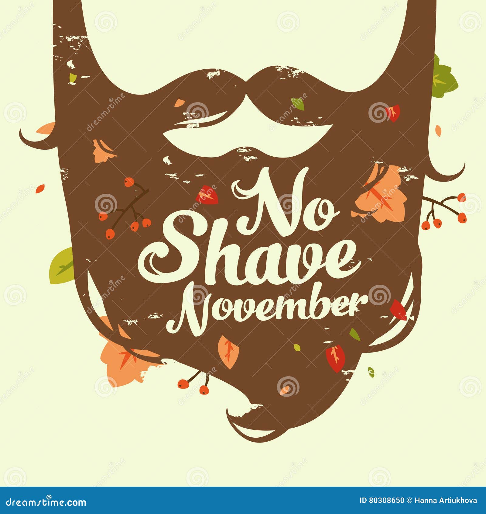 No Shave November Illustration Stock Illustration - Illustration of ...
