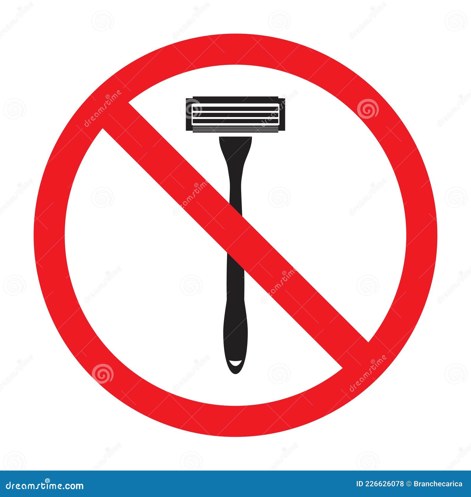 No shaving sign stock vector. Illustration of shave - 226626078