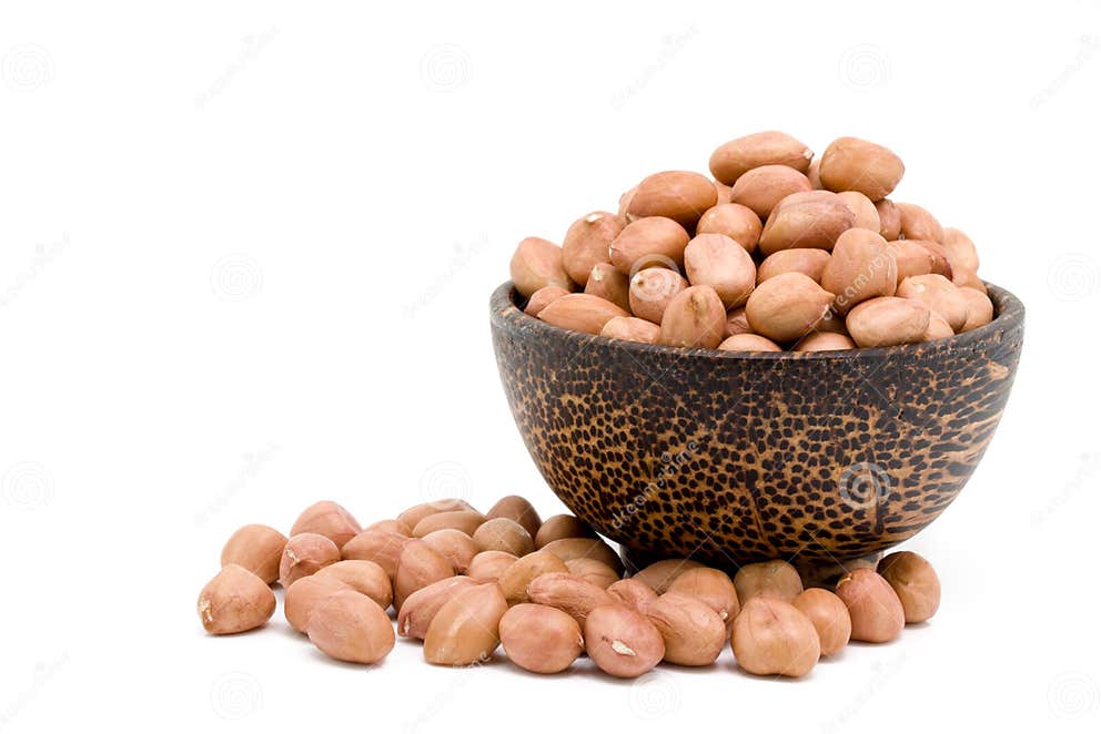 No Shell Dry Peanut in Bowl Stock Image - Image of open, groundnut ...