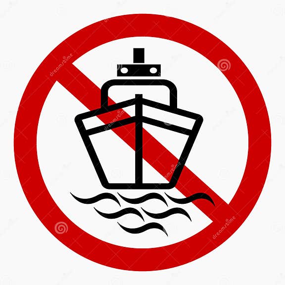 No ships stock vector. Illustration of prohibition, icon - 263260513