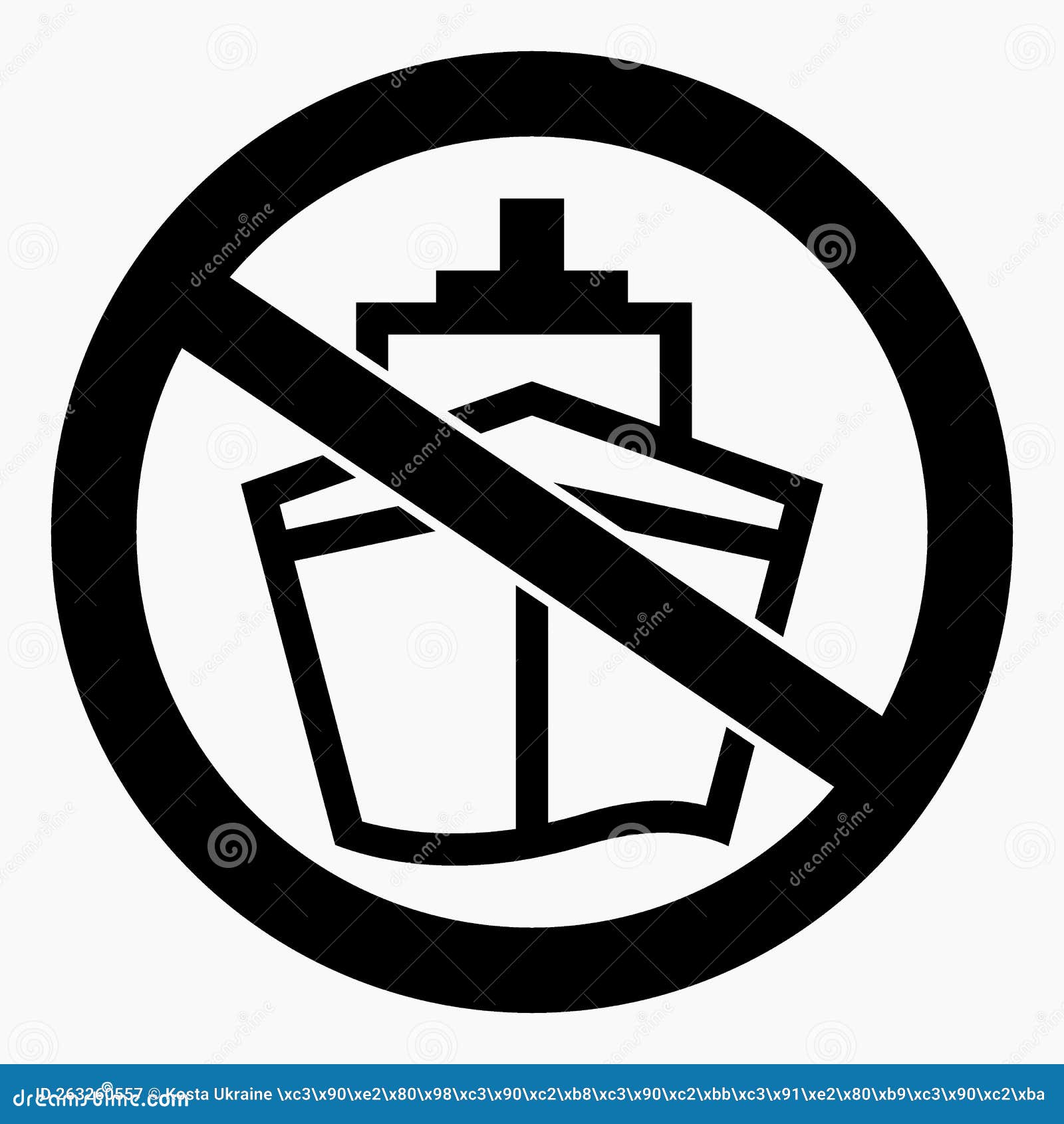 No ships stock vector. Illustration of sail, caution - 263260557