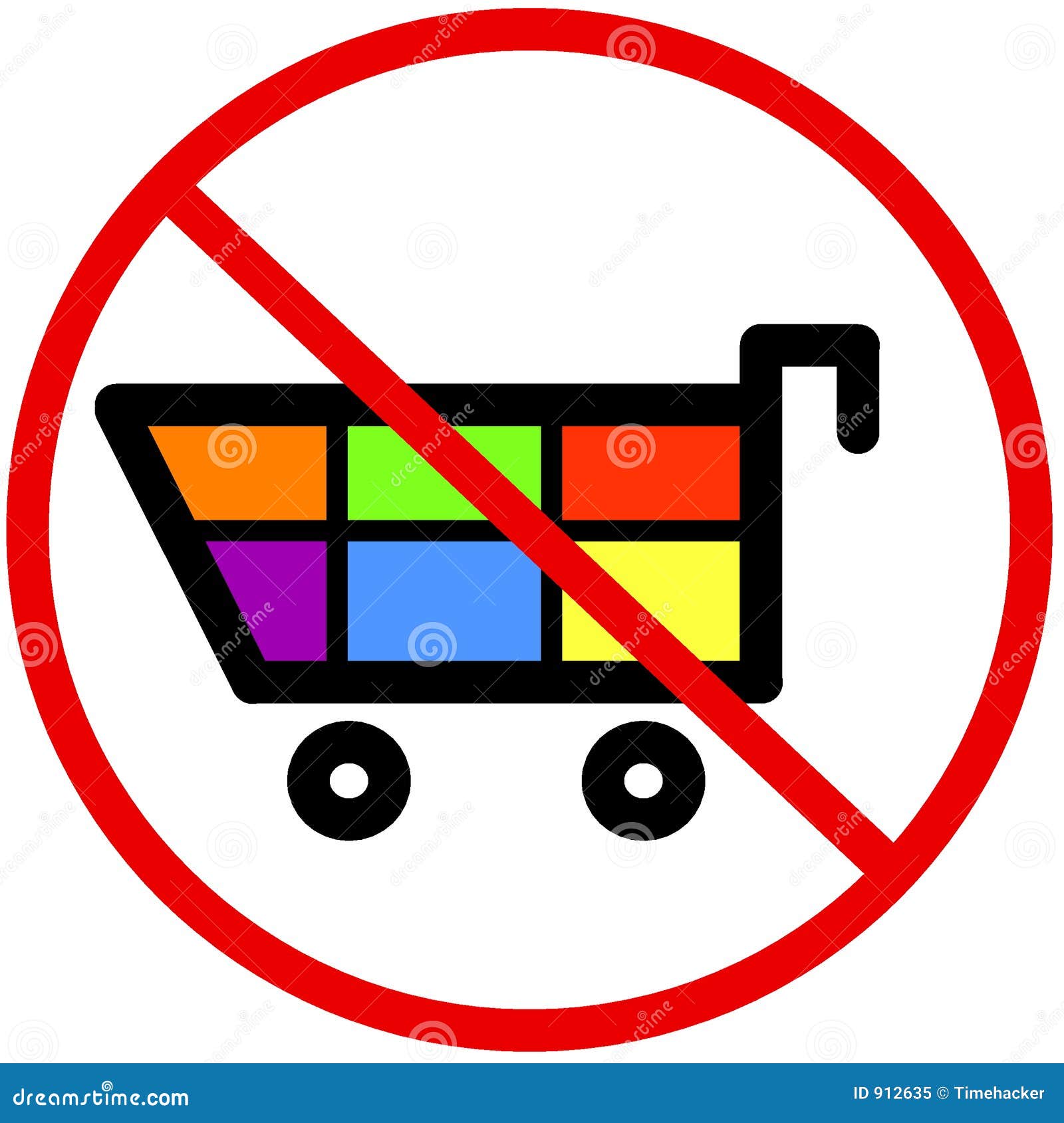 No shopping stock illustration. Illustration of restricted - 912635