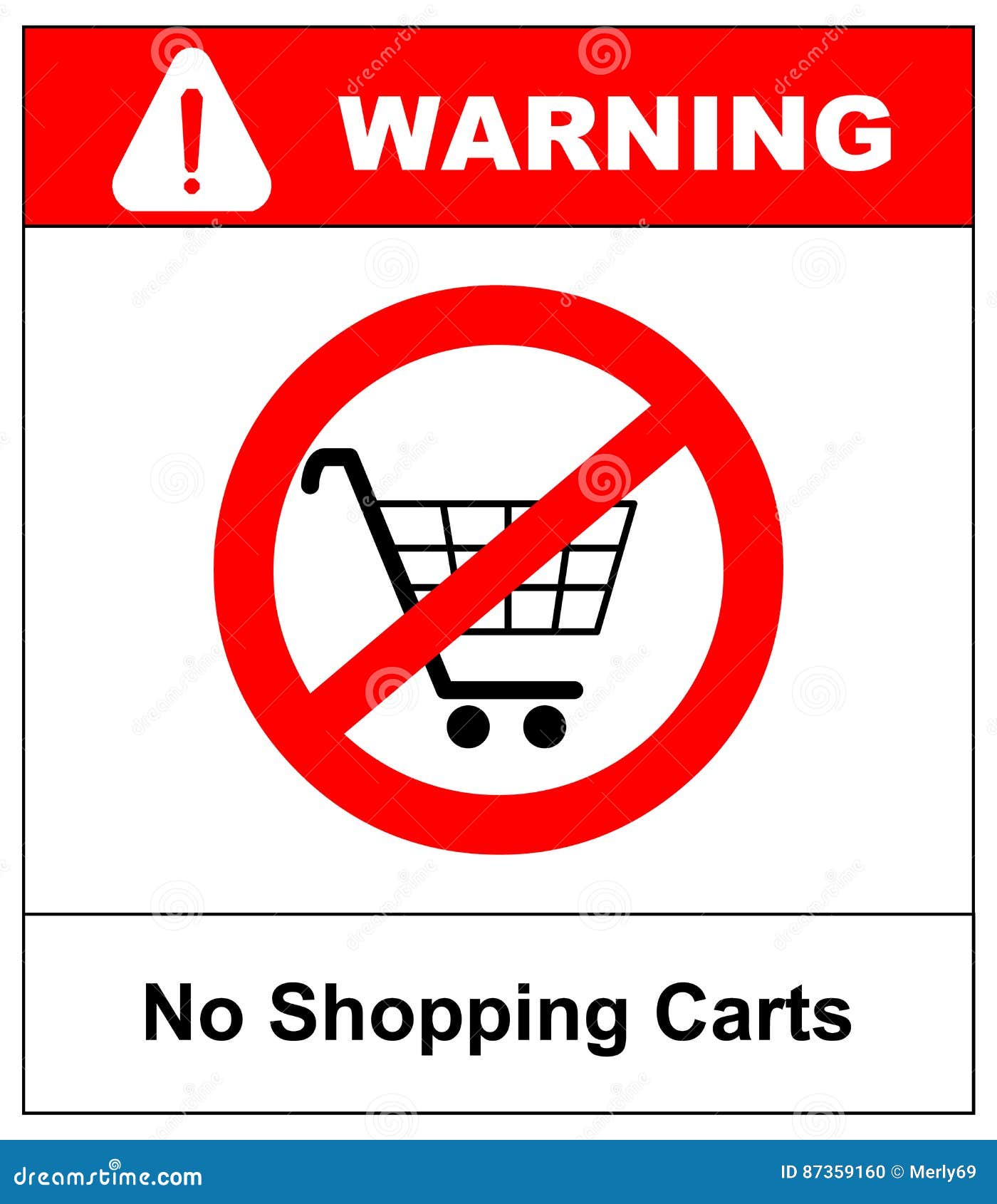 No Shopping Cart Sign, Vector Illustration. Prohibition Symbol in Red ... No Shopping Cart Sign, Vector Illustration. Prohibition Symbol in Red ...