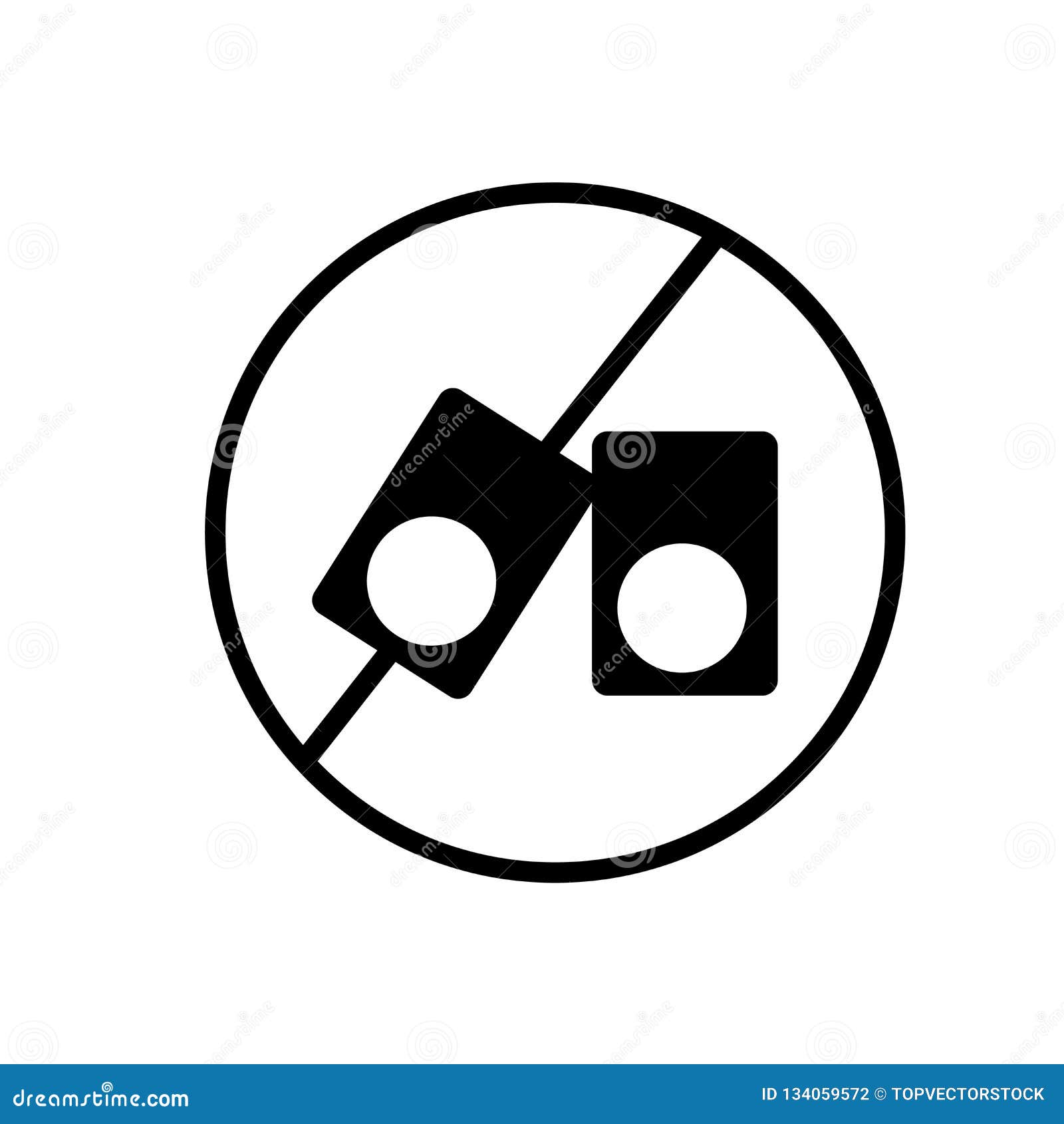 No Shouting Icon Vector Isolated on White Background, No Shouting Sign ...