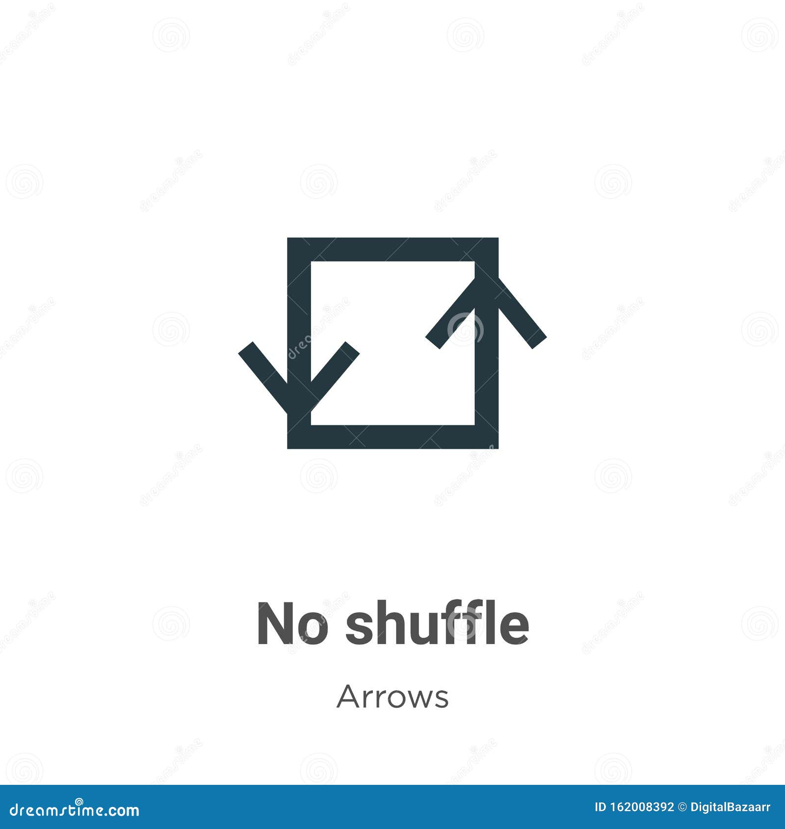 No Shuffle Vector Icon On White Background. Flat Vector No Shuffle Icon ...