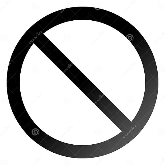 No Sign - Black Thin Gradient, Isolated - Vector Stock Vector ...