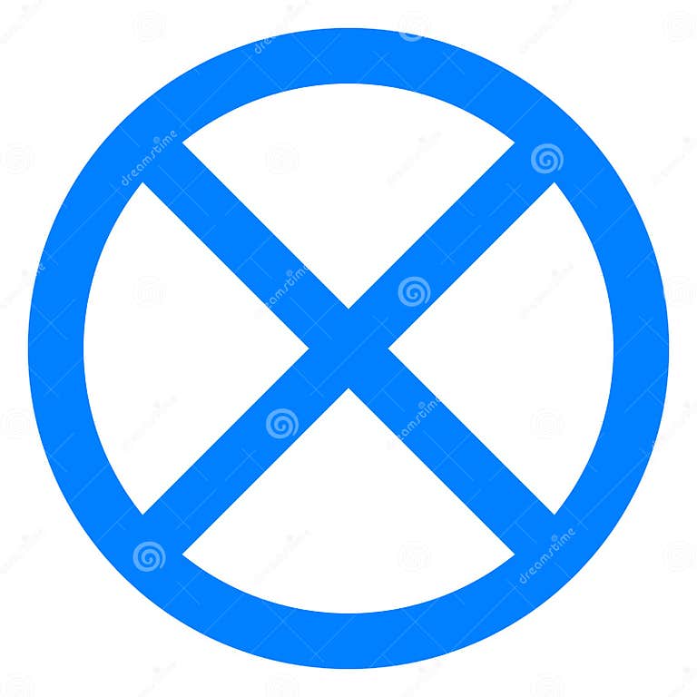 No Sign - Blue Thin Simple, Isolated - Vector Stock Vector ...