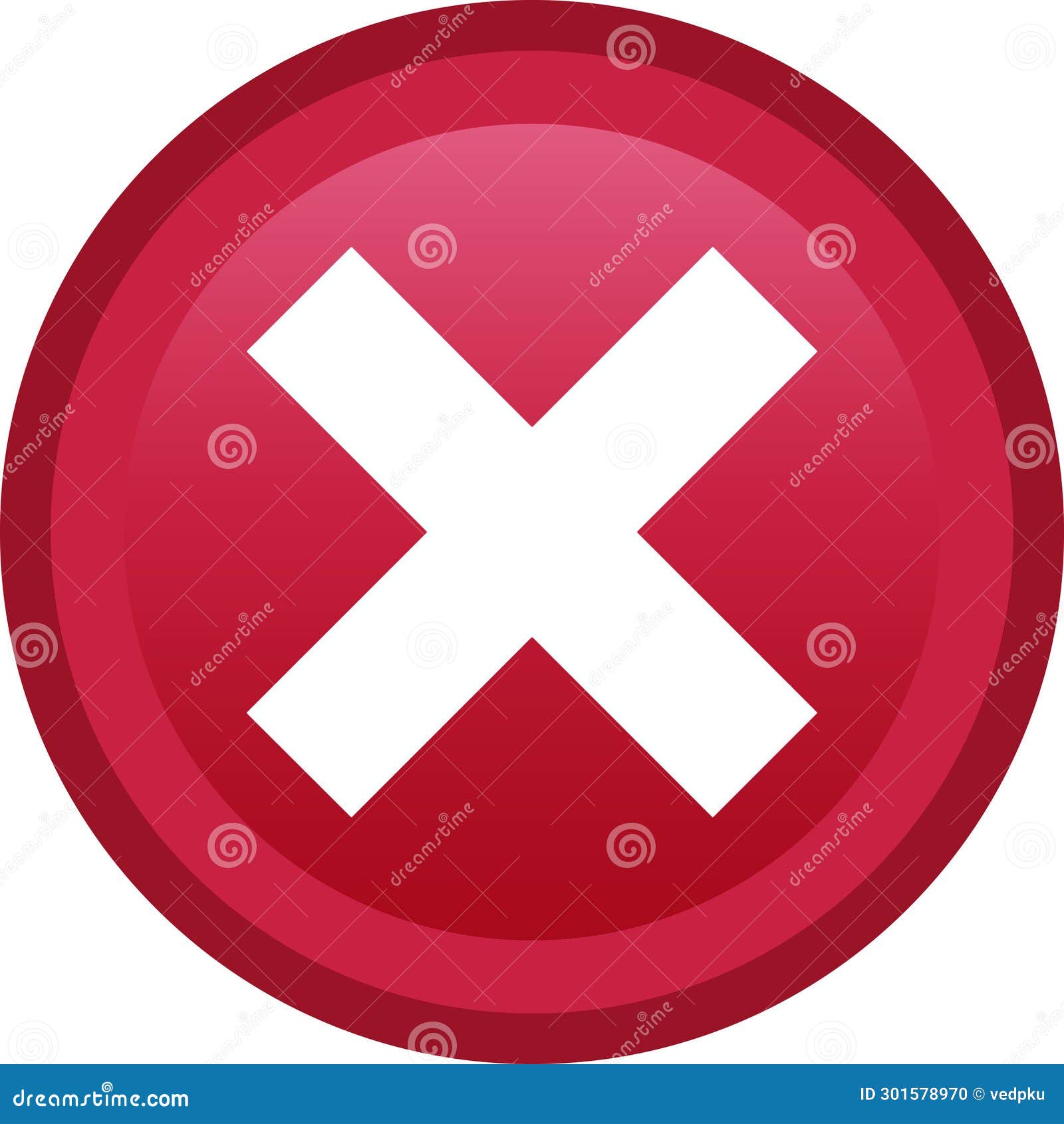 No Sign Cross Mark Icon, Cross Mark NO Button Stock Vector ...