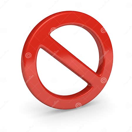 No sign. 3d render stock illustration. Illustration of banned - 35185826