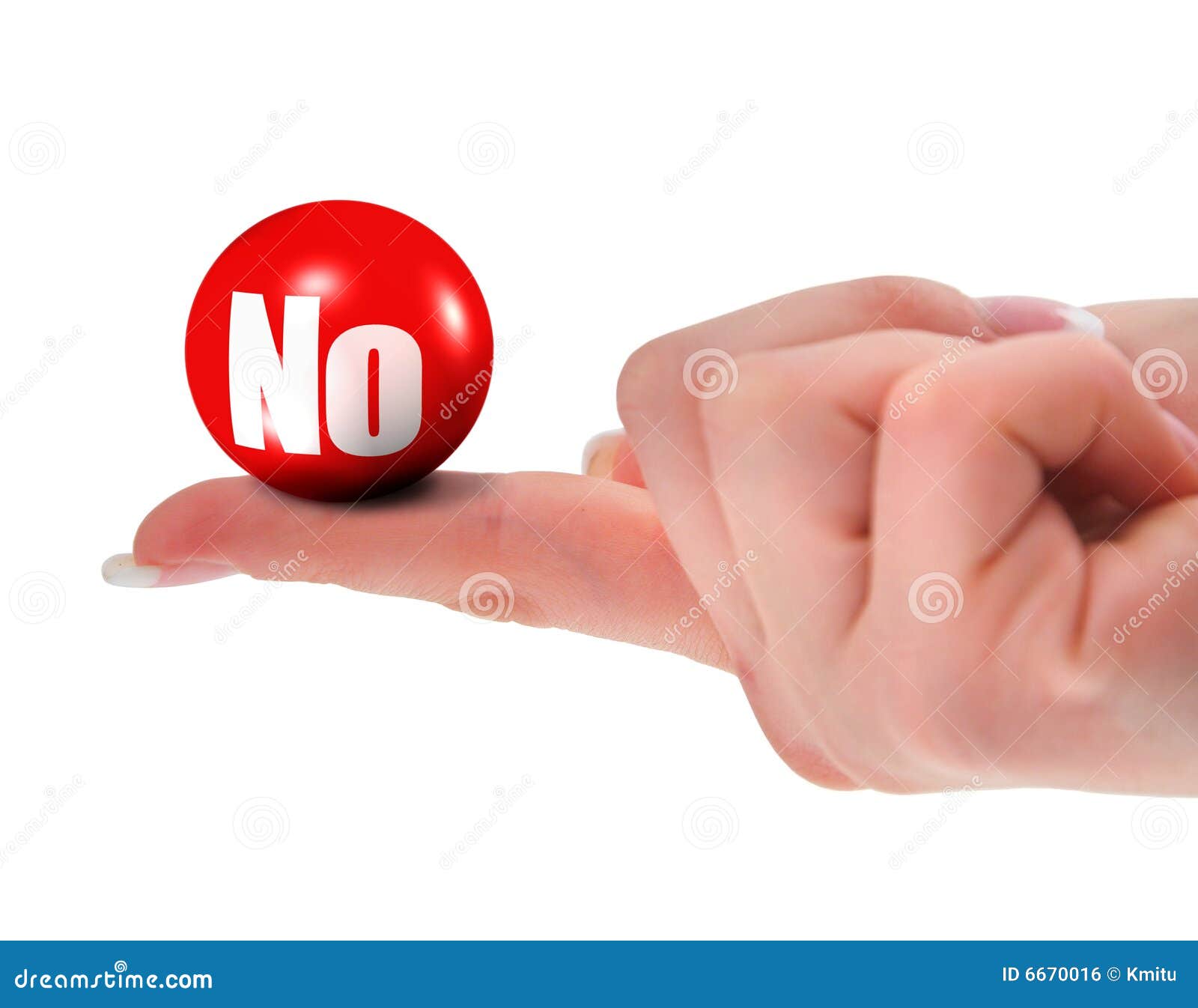 NO sign on finger stock photo. Image of isolated, sphere - 6670016