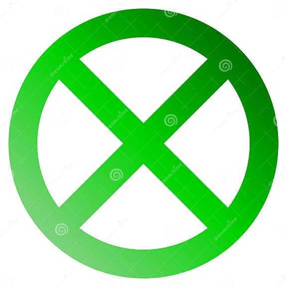 No Sign - Green Thick Gradient, Isolated - Vector Stock Vector ...