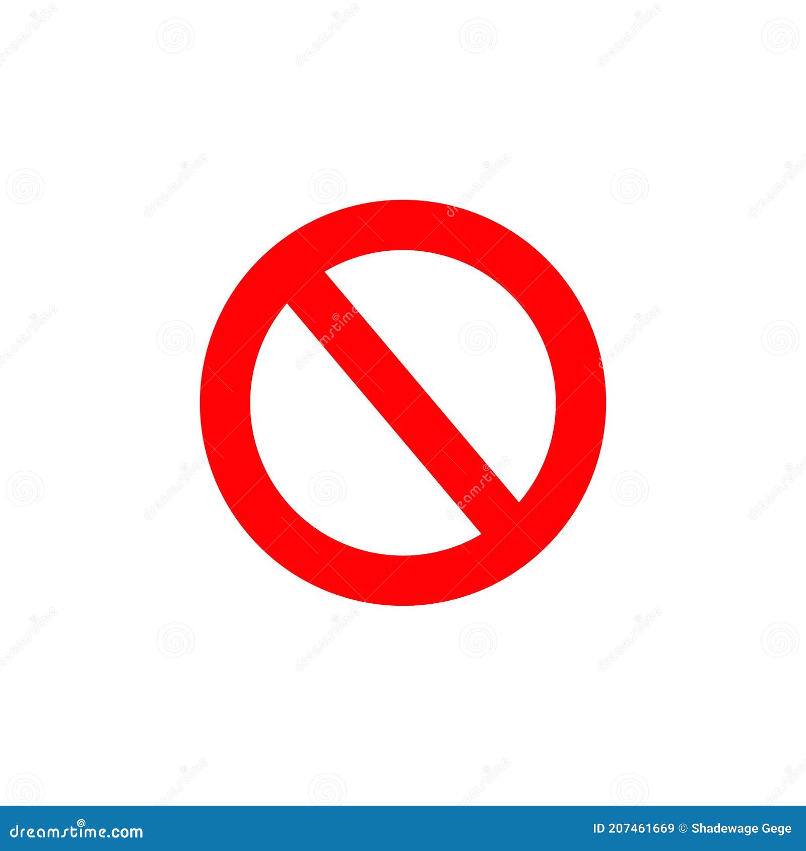 No Sign Isolated on White Background Stock Illustration - Illustration ...