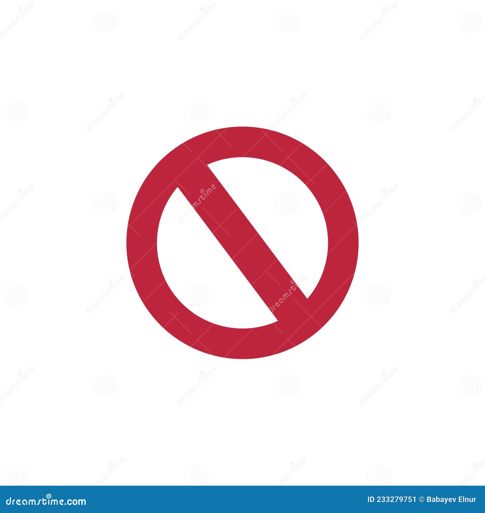 No Sign, Isolated on White Background, Vector Illustration. Stock ...