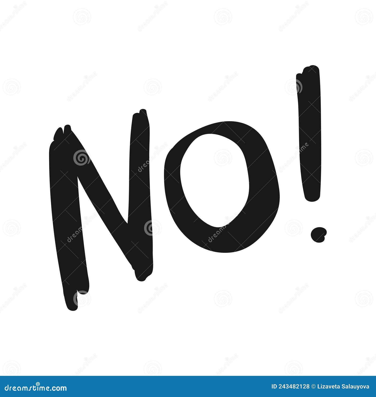 No Sign Lettering stock vector. Illustration of protest - 243482128