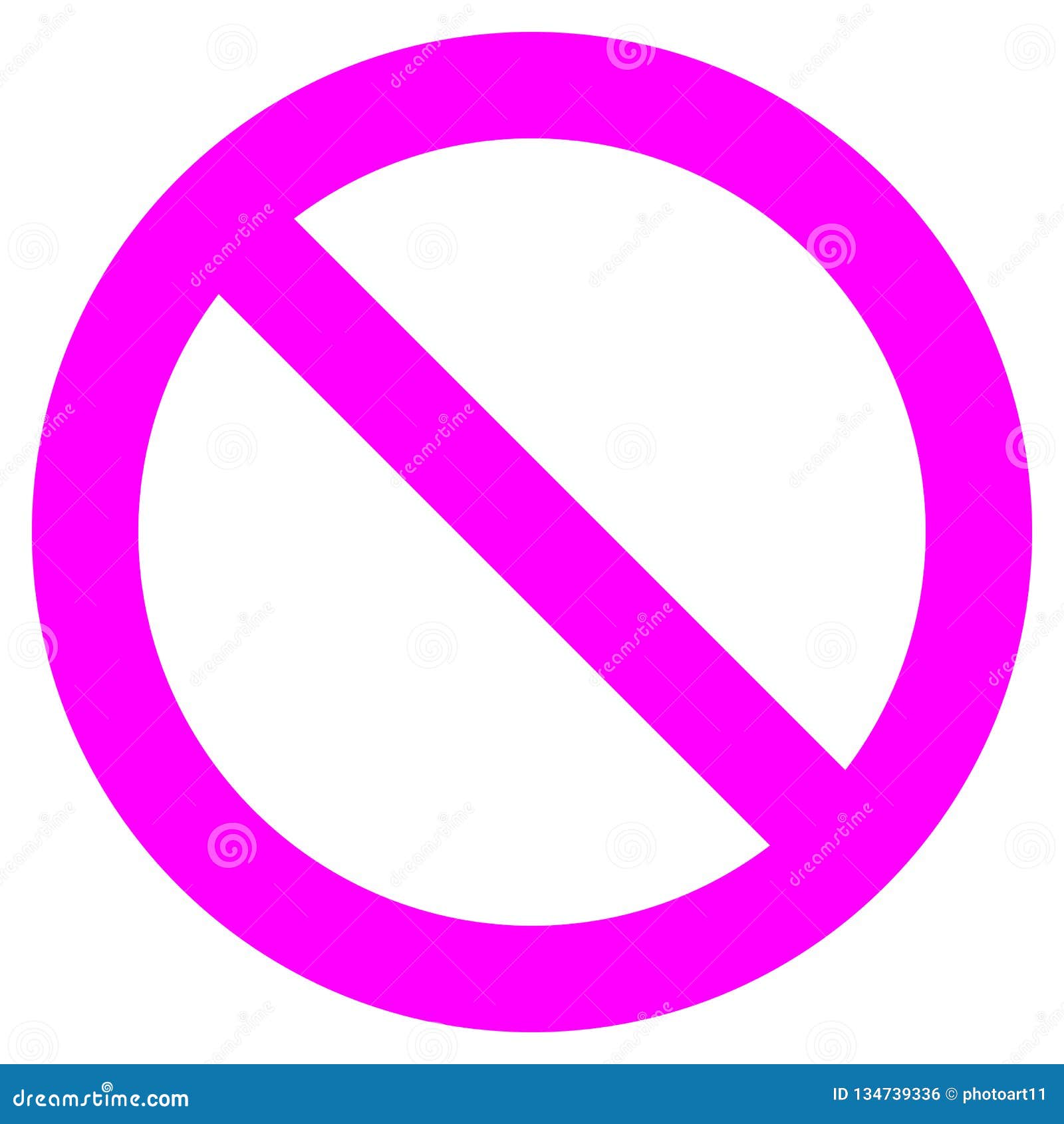 No Sign - Purple Thick Simple, Isolated - Vector Stock Vector ...