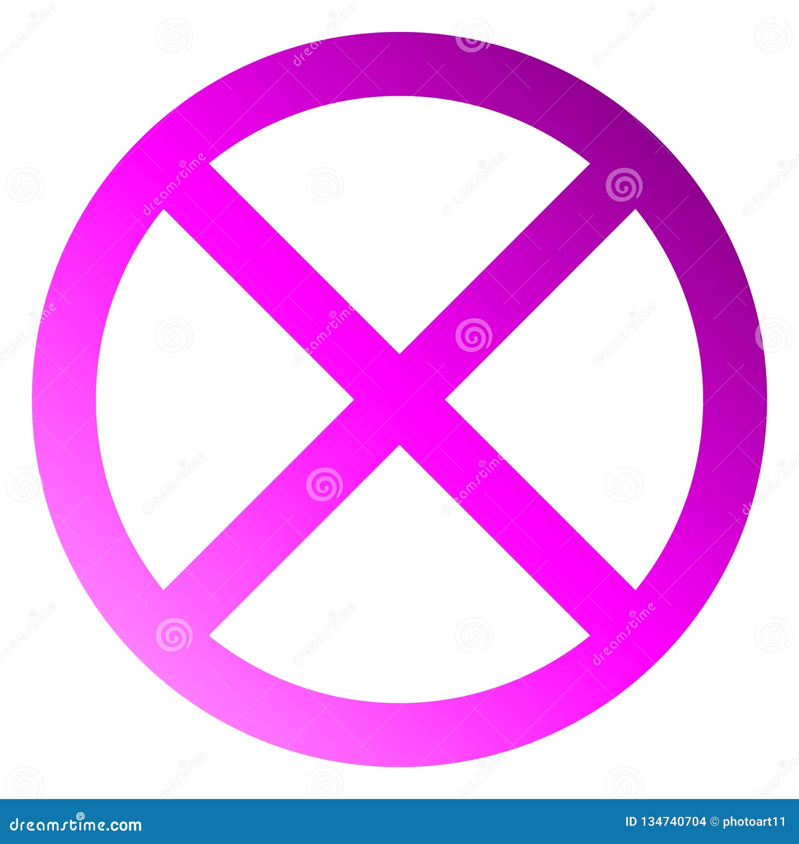 No Sign - Purple Thin Gradient, Isolated - Vector Stock Vector ...