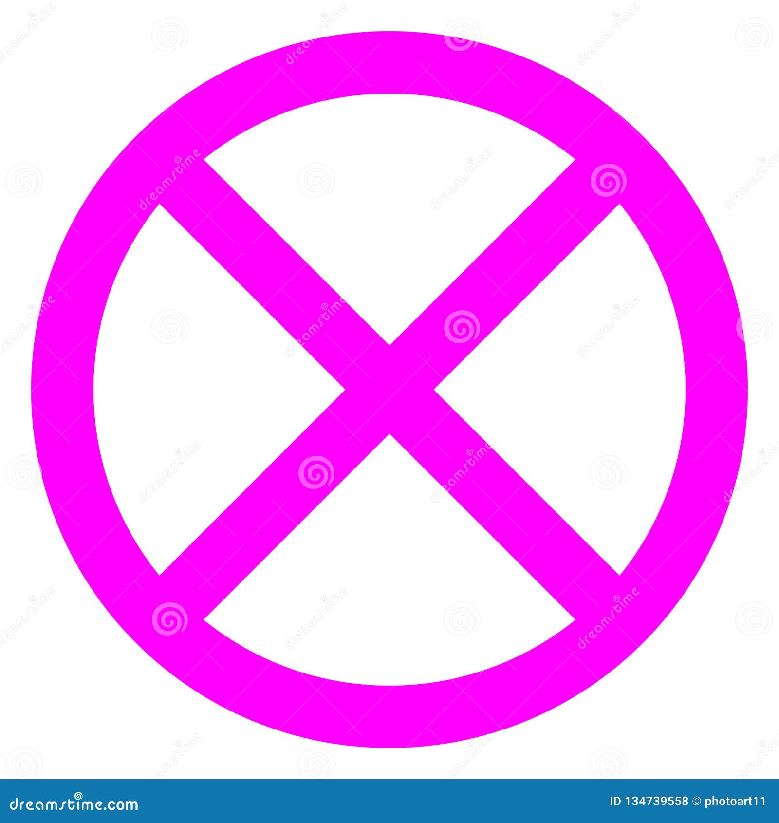 No Sign - Purple Thin Simple, Isolated - Vector Stock Vector ...