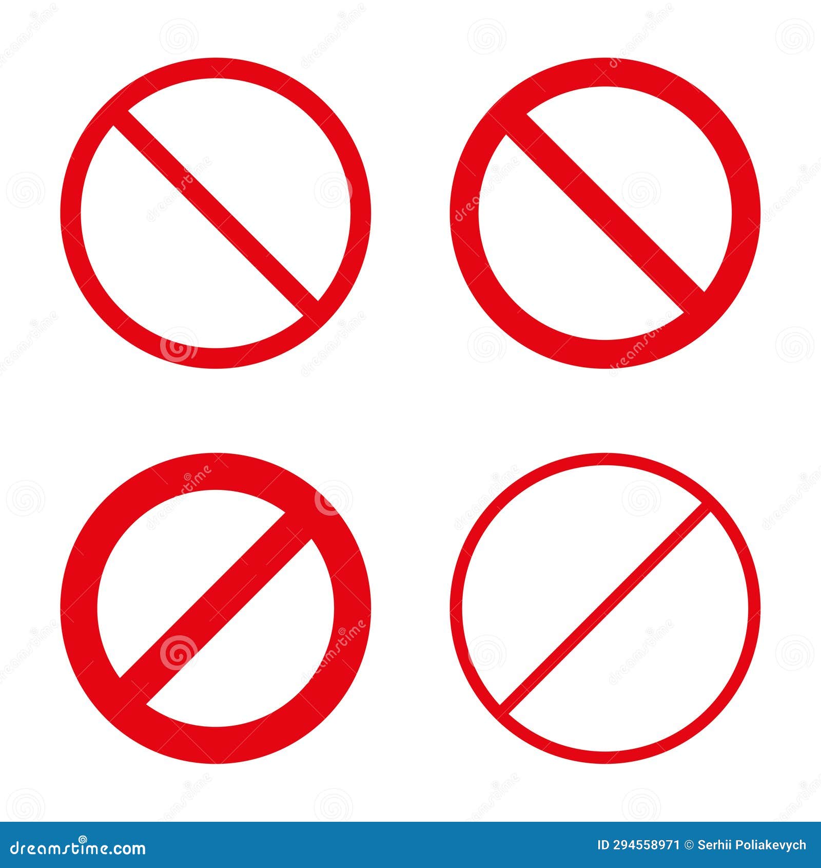 No Sign Symbol. Red Not Allowed Sign. Vector Illustration. EPS 10 Stock ...