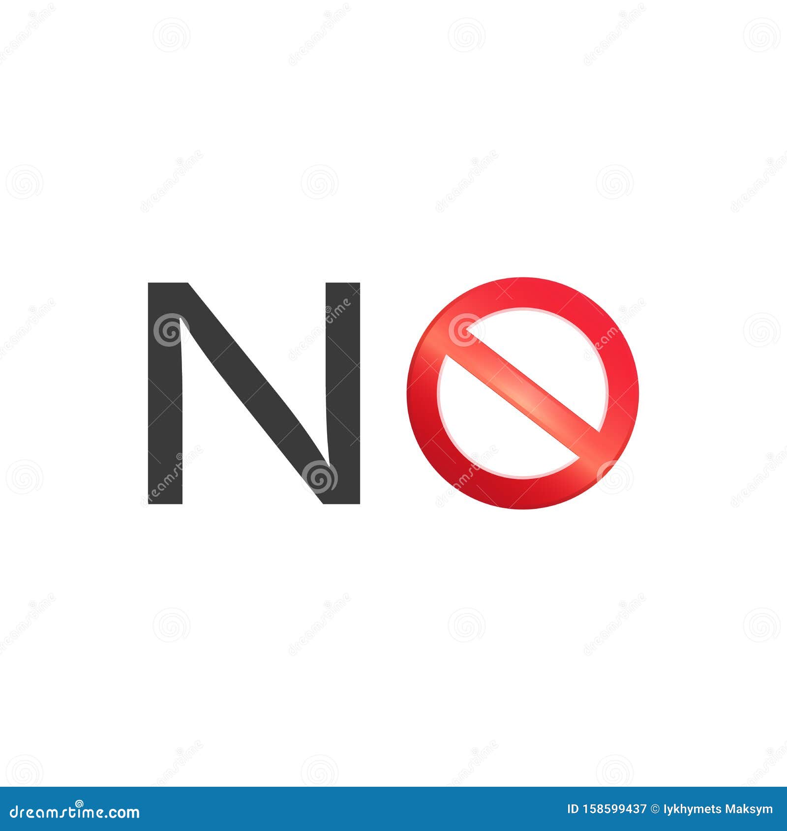 No Sign. Vector Illustration on White Background Stock Illustration ...