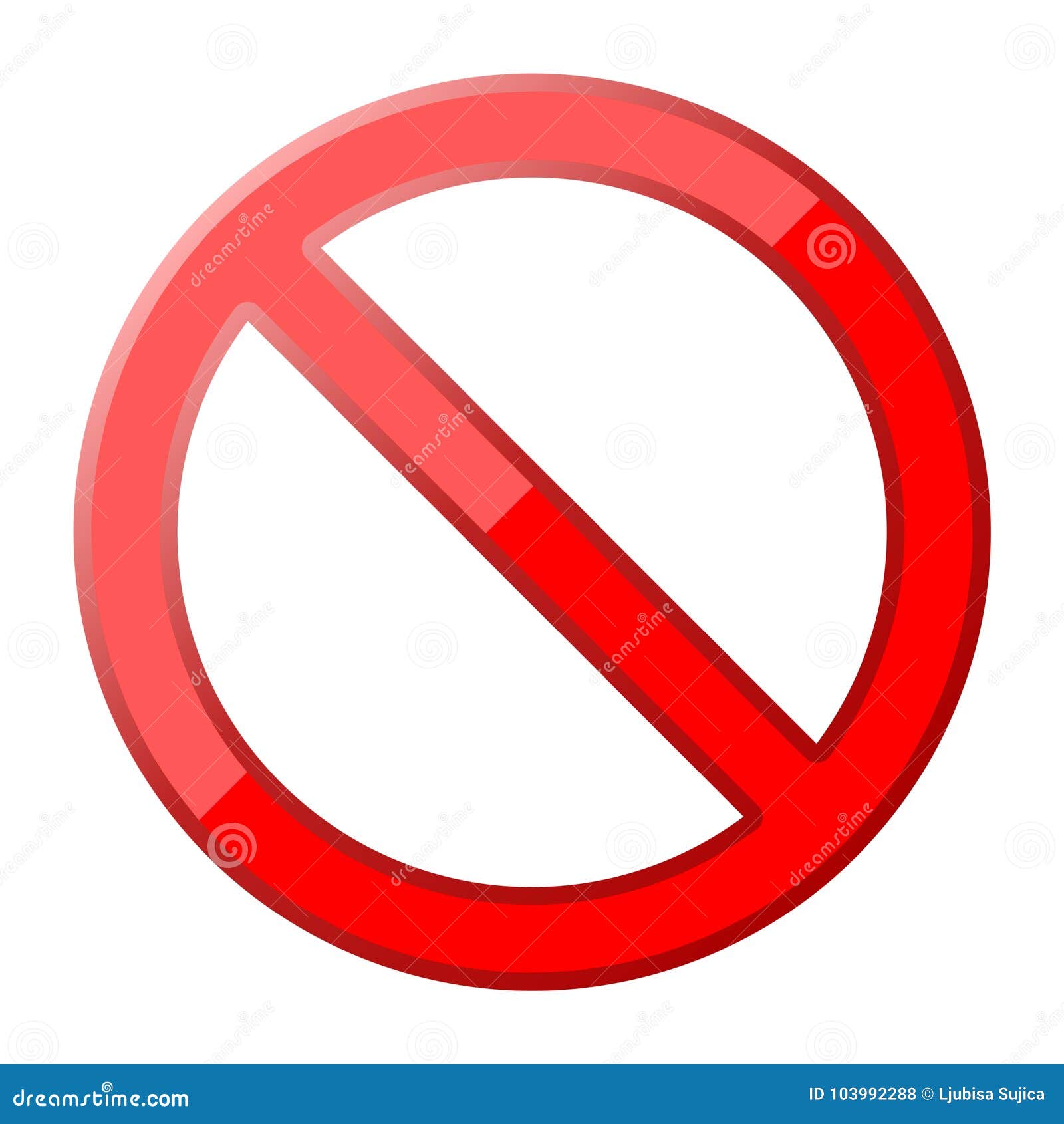 No Sign, Vector on White Background Stock Vector - Illustration of ...