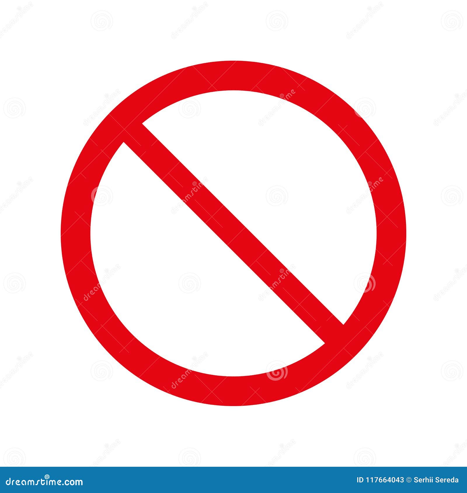 No Sign on White Background. Stock Illustration - Illustration of ...