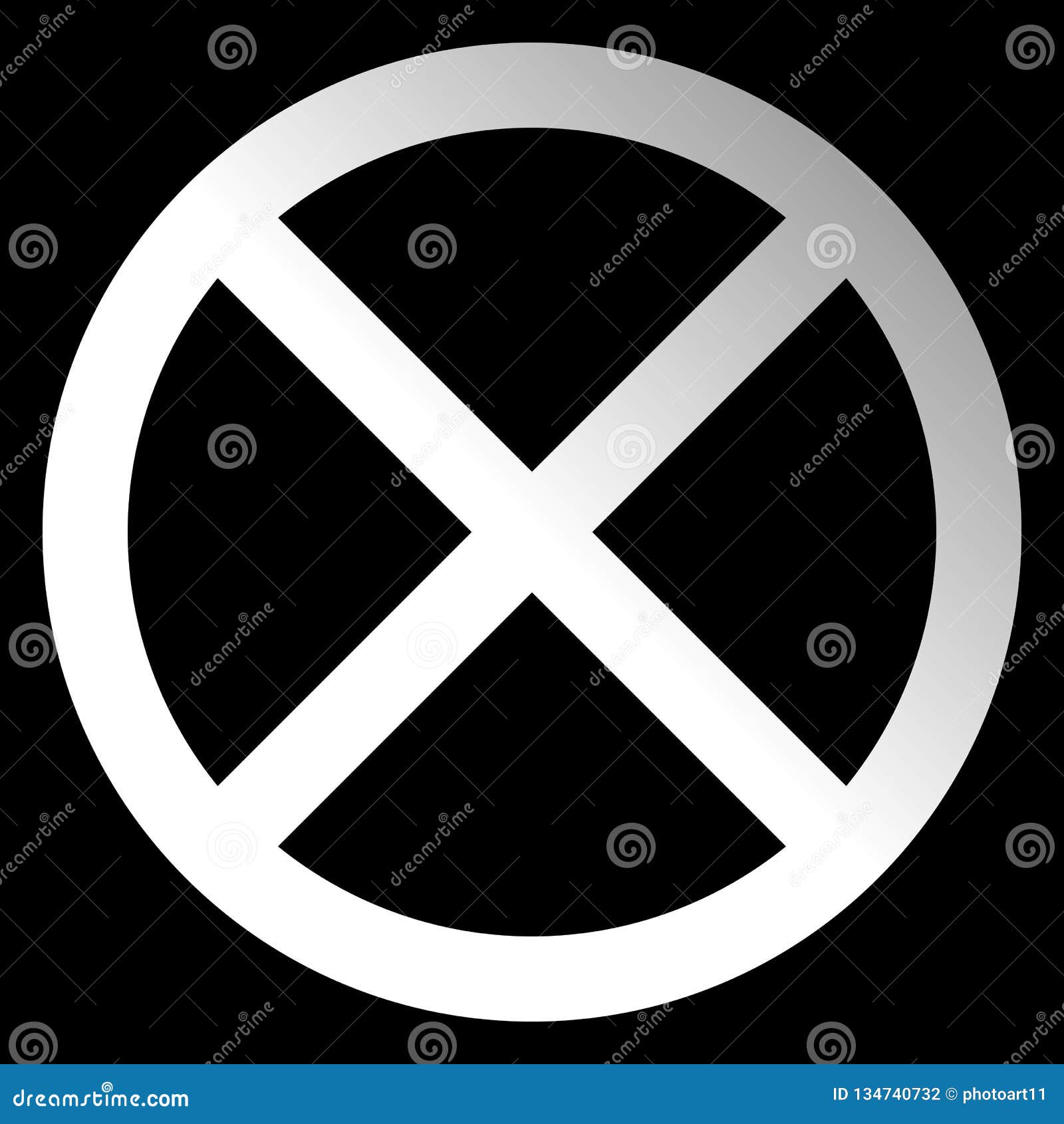 No Sign - White Thin Gradient, Isolated - Vector Stock Vector ...