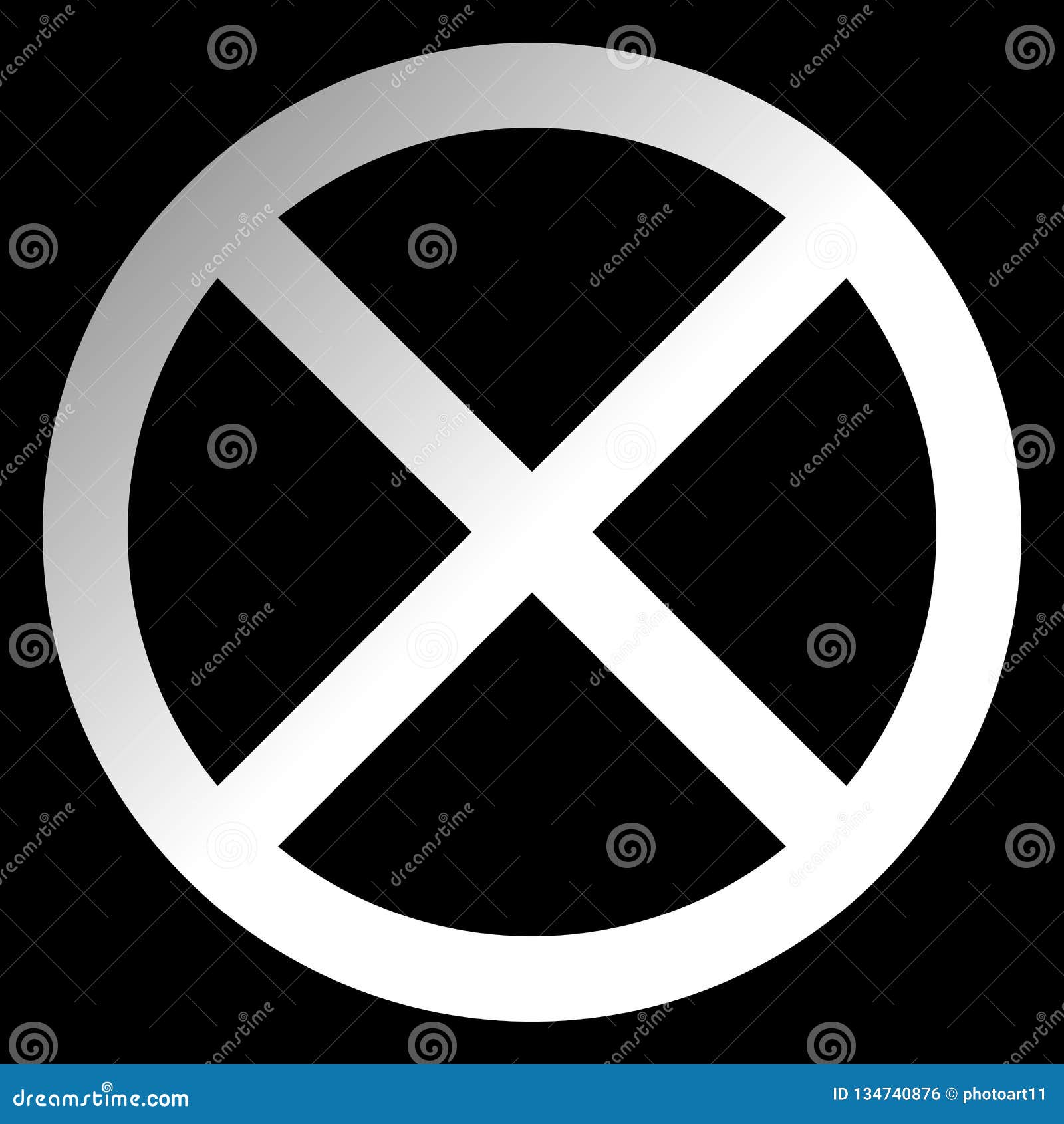 No Sign - White Thin Gradient, Isolated - Vector Stock Vector ...