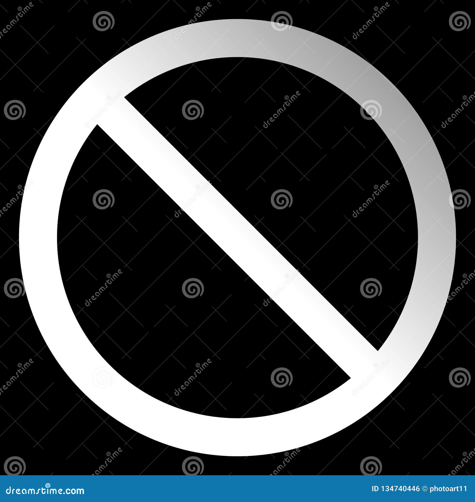 No Sign - White Thin Gradient, Isolated - Vector Stock Vector ...
