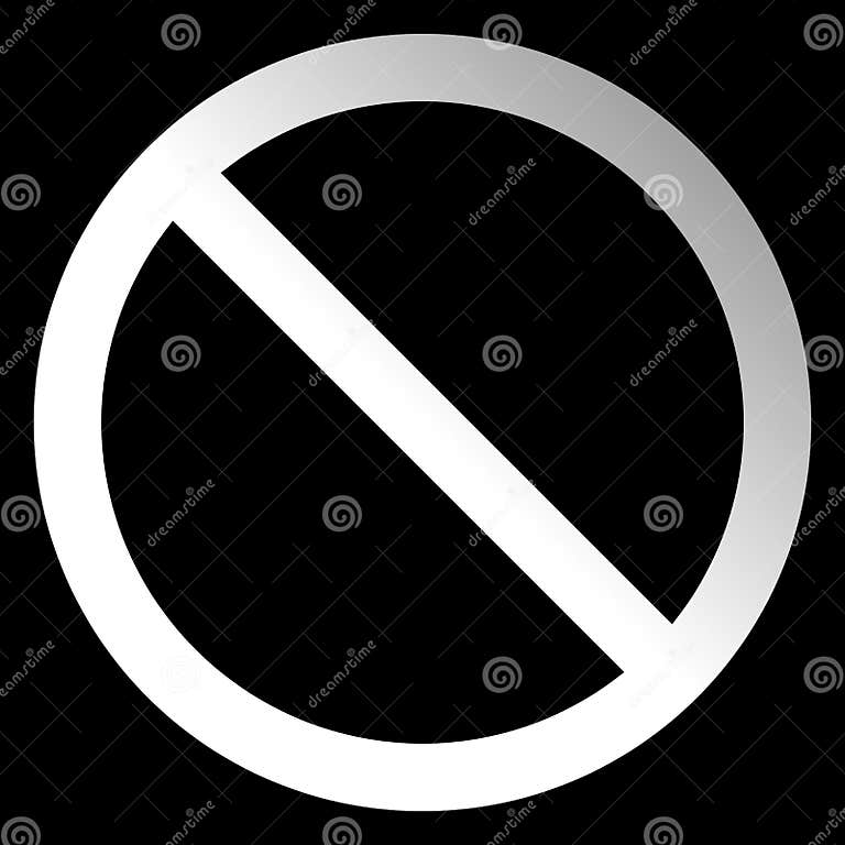No Sign - White Thin Gradient, Isolated - Vector Stock Vector ...