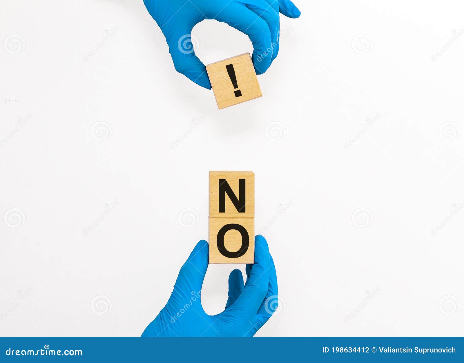 No Sign Word in Doctor Hands. Negative Answer Concept Stock Photo ...
