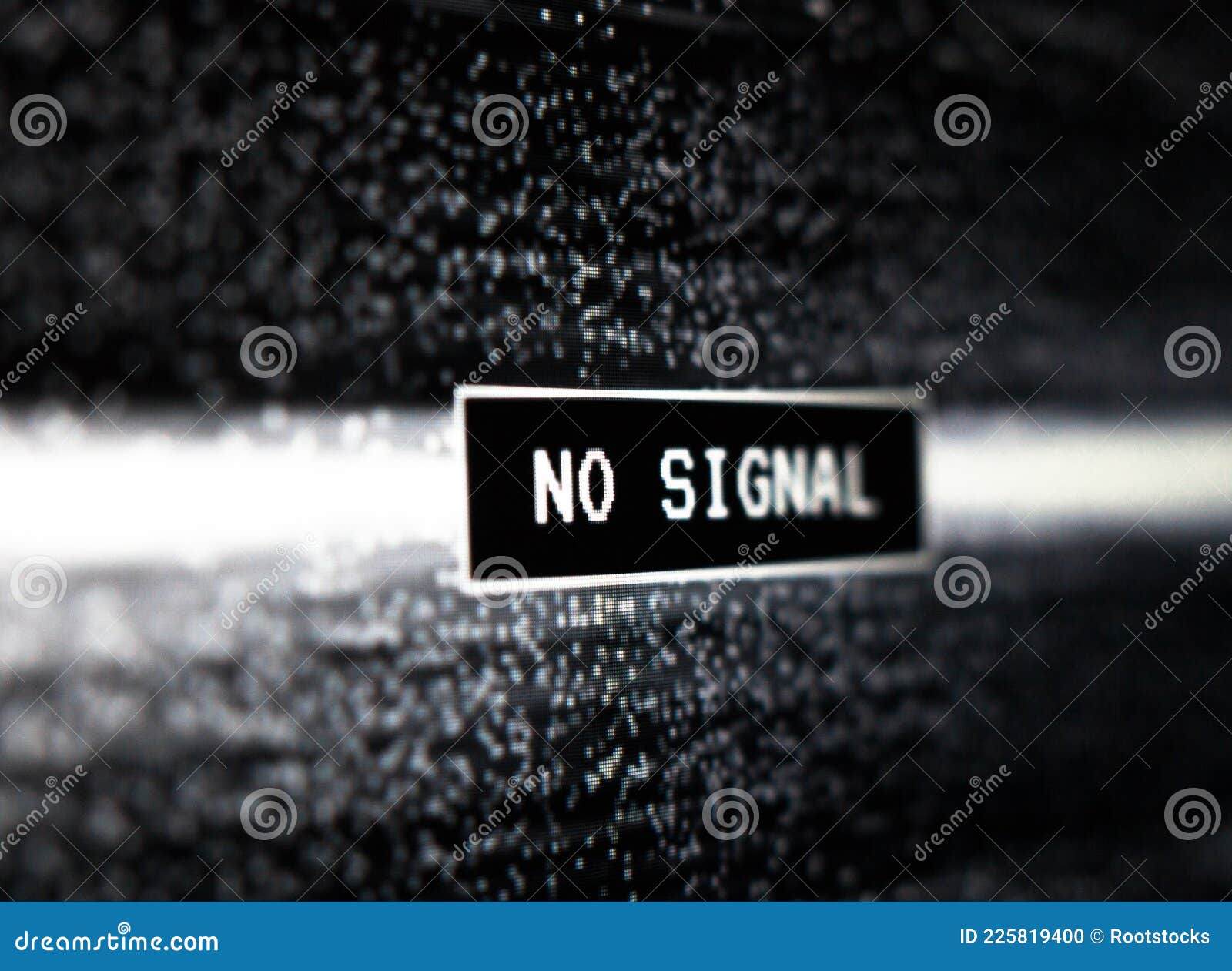 No Signal on the Glitch Screen Stock Photo - Image of artifact, channel ...
