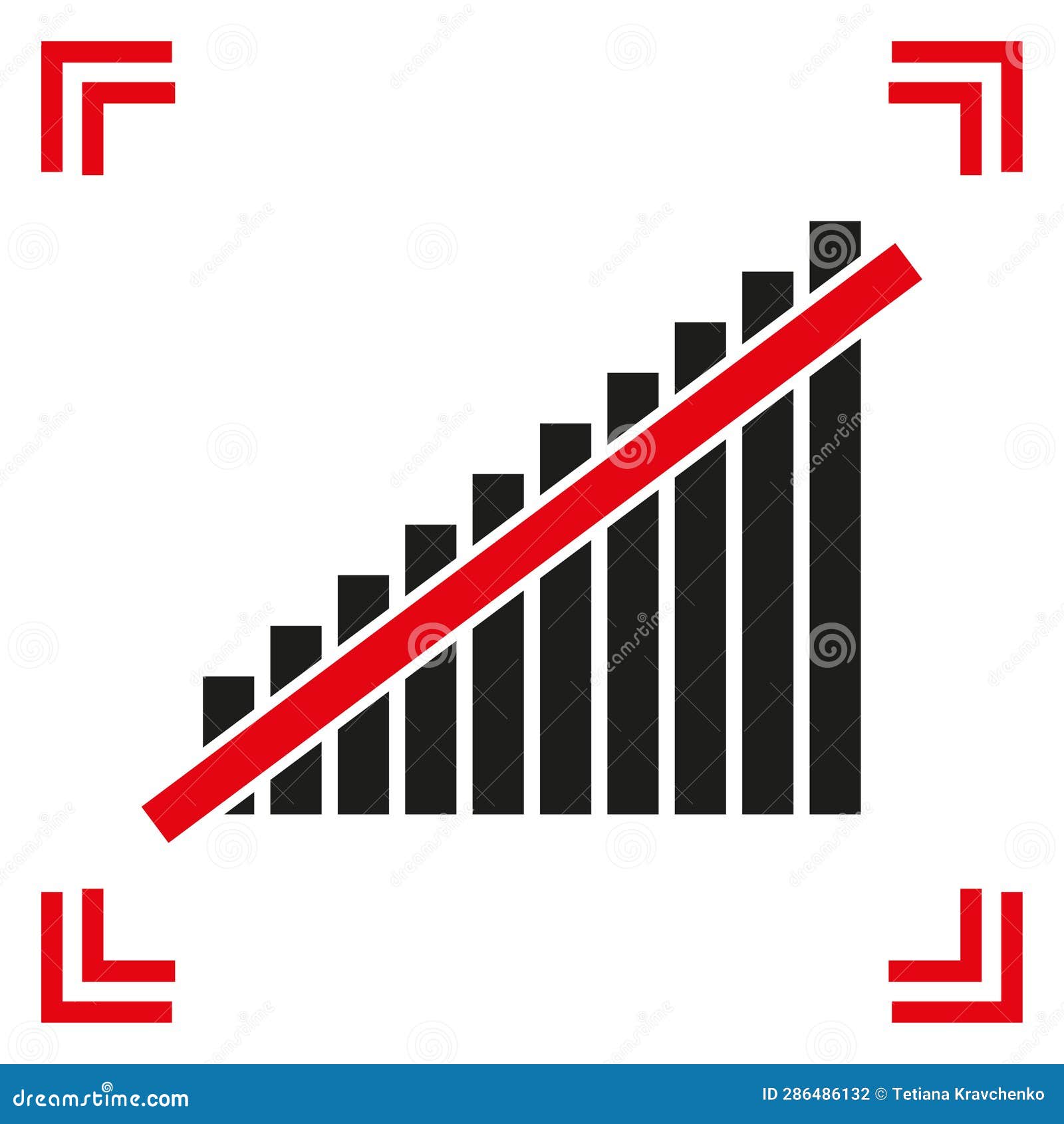 No Signal Icon. Signal Strength Indicator Icon. Poor Signal Strength ...