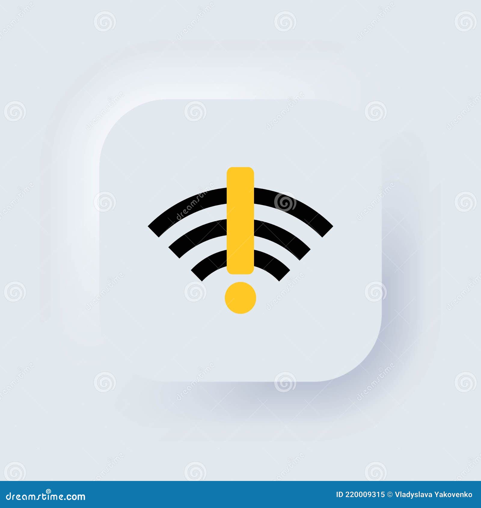 No Signal Internet. No Wifi Sign. No Connection. No Network. Neumorphic ...