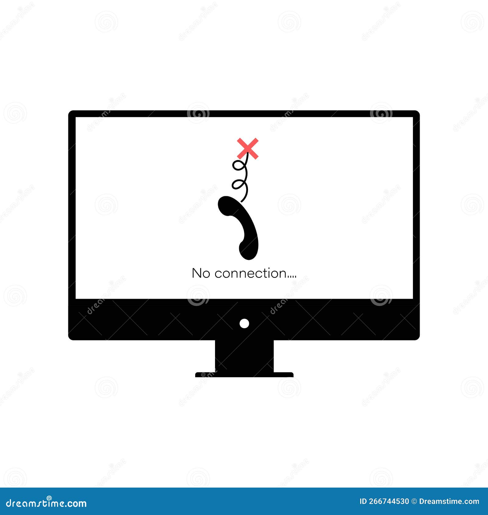 No Signal or Lost Connection. Video Call Program Window Stock Vector ...