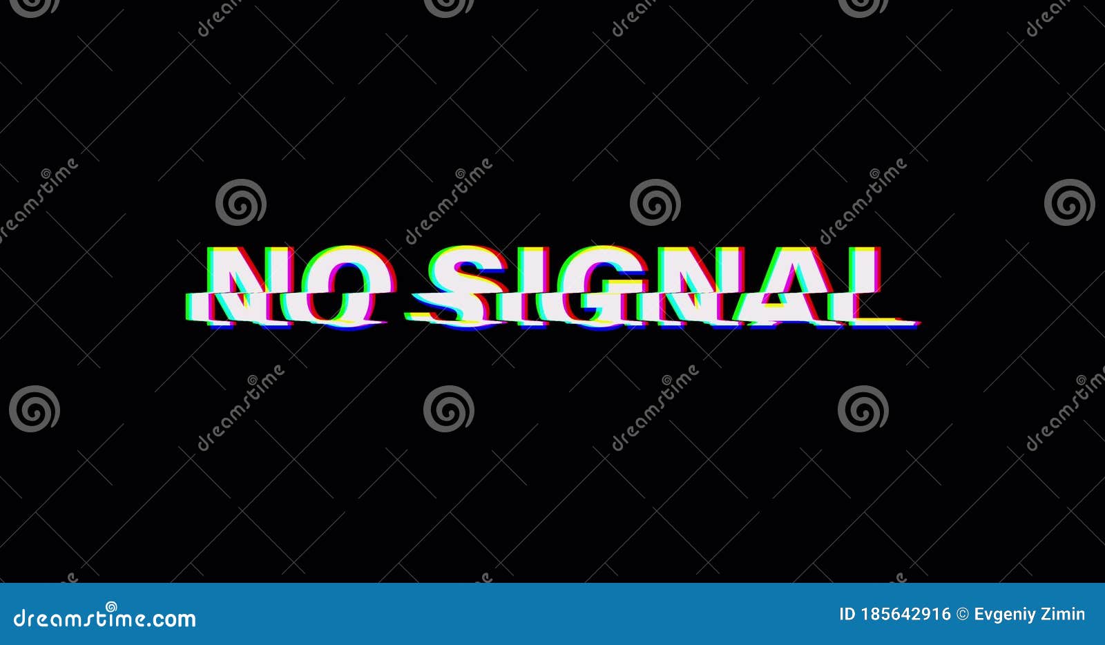 No Signal Message, Glitch Effect Animation Stock Footage - Video of ...