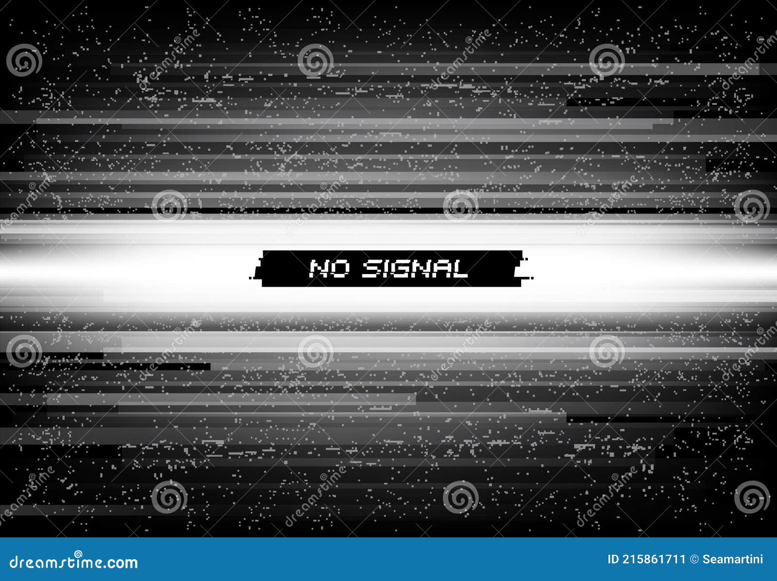 No Signal Screen Background, Glitch Digital Noise Stock Vector ...
