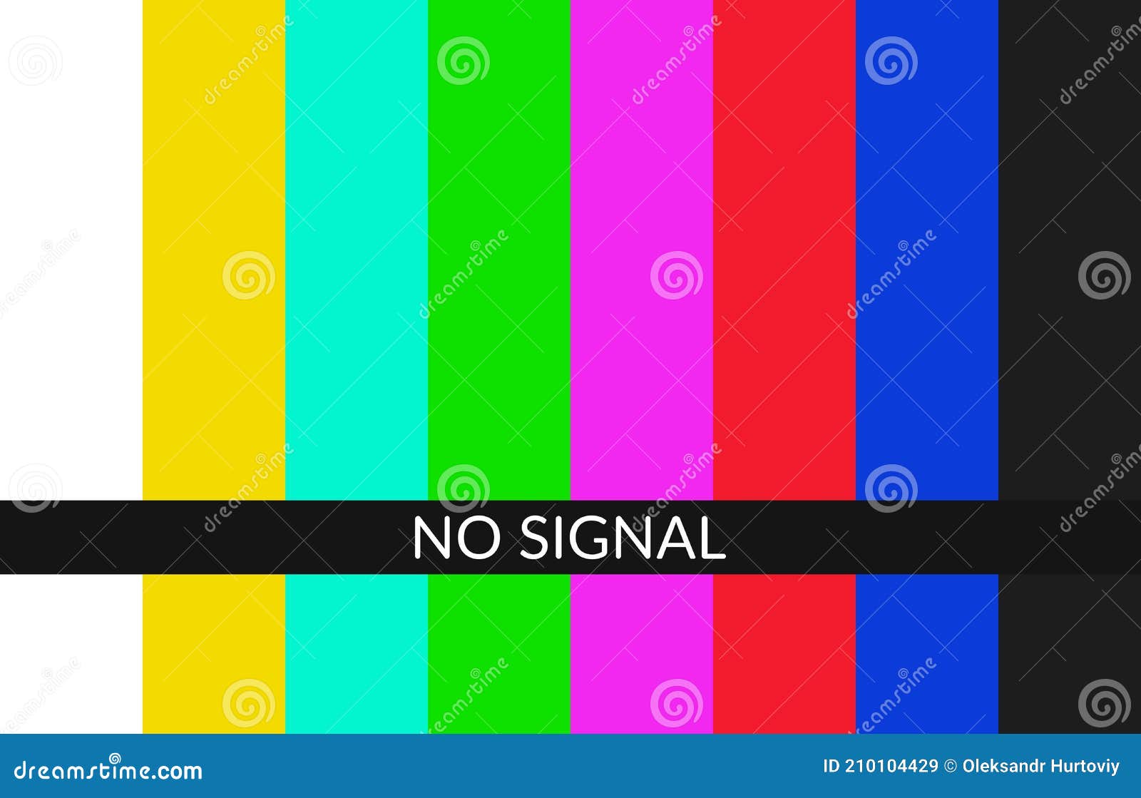 No Signal Tv Background. Error on Television Screen Stock Vector ...