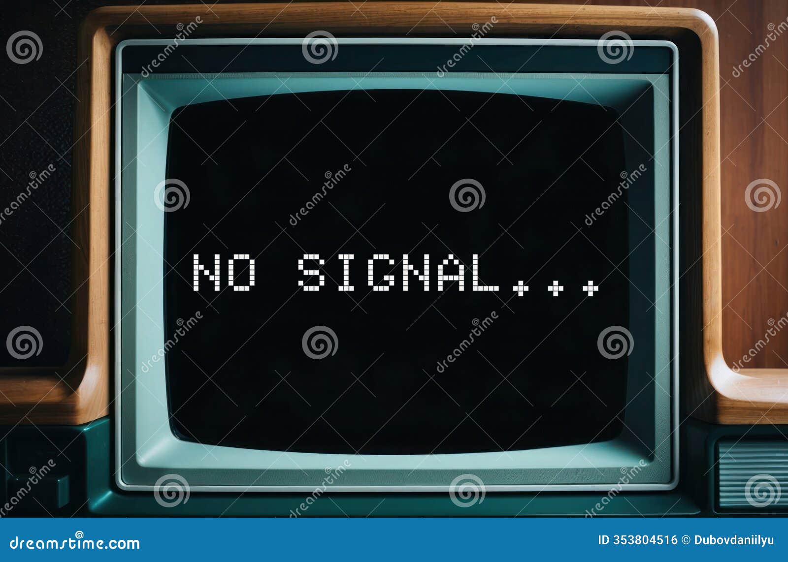 NO SIGNAL... Word Text on Tv Screen Stock Illustration - Illustration ...