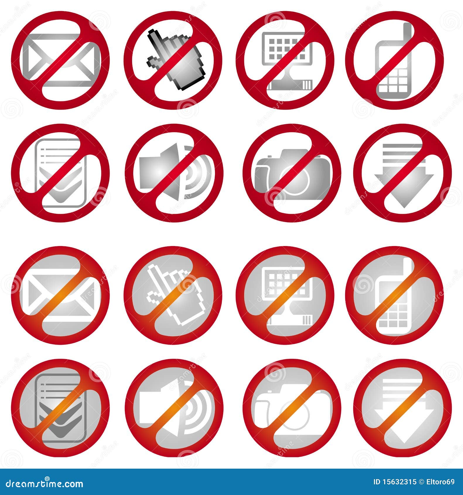 No signs stock vector. Illustration of label, prohibition - 15632315