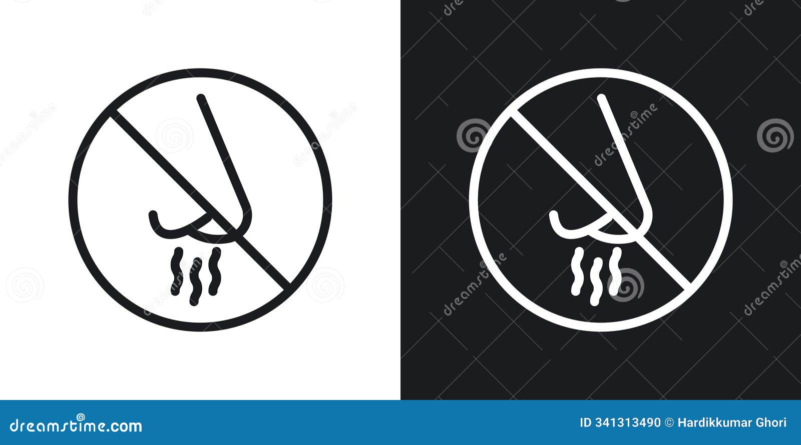 No smell sign stock vector. Illustration of vector, winter - 341313490